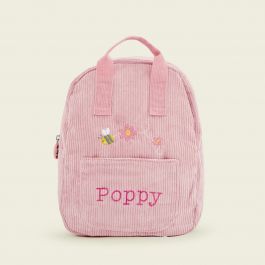 Personalized Pink Bumblebee Design Cord Mini Backpack