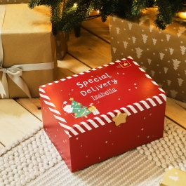 Personalised Red Christmas Eve Box FSC®